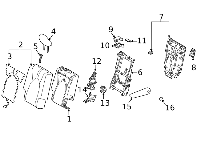 2020-2022 Toyota Highlander Hinge Cover 71629-0E080-B0 | Toyota Parts ...