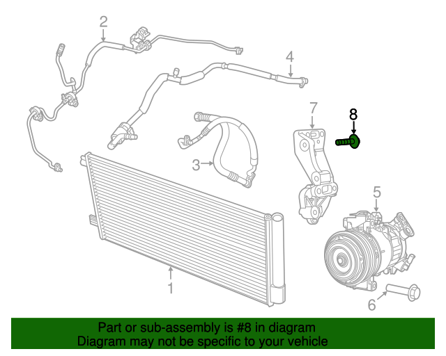 2007-2020 Mopar Coupling Bolt 6508246AA | TascaParts.com