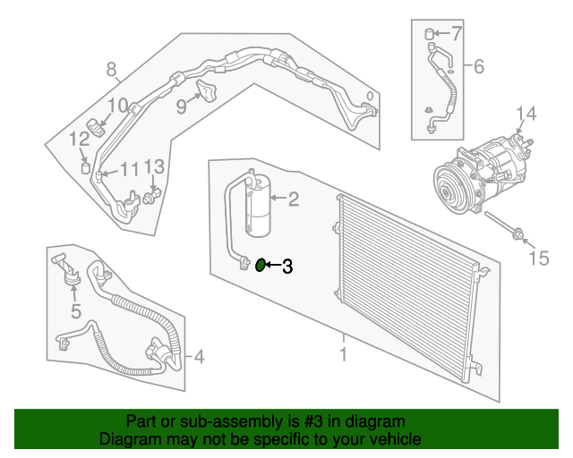 Genuine AC Hose Seal for 52474375 | Over 30% Off All Genuine Saab Parts ...