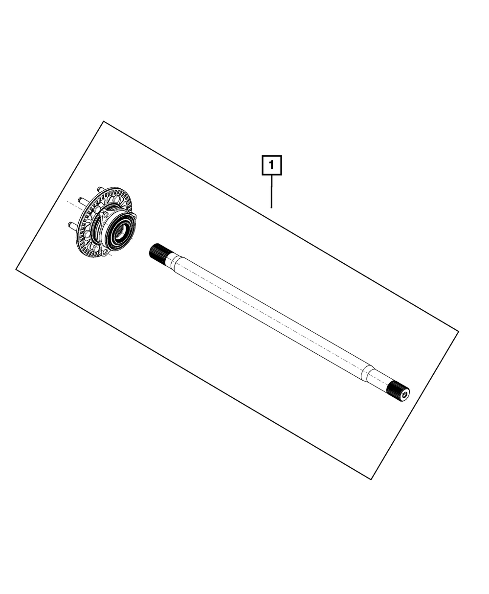 2021-2025 Ram 1500 Axle Rear Shaft Assembly, Left 68532754AB | QuirkParts