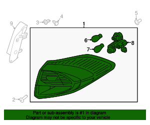 92402-D3550 - Tail Light Assembly 2019-2021 Hyundai Tucson ...