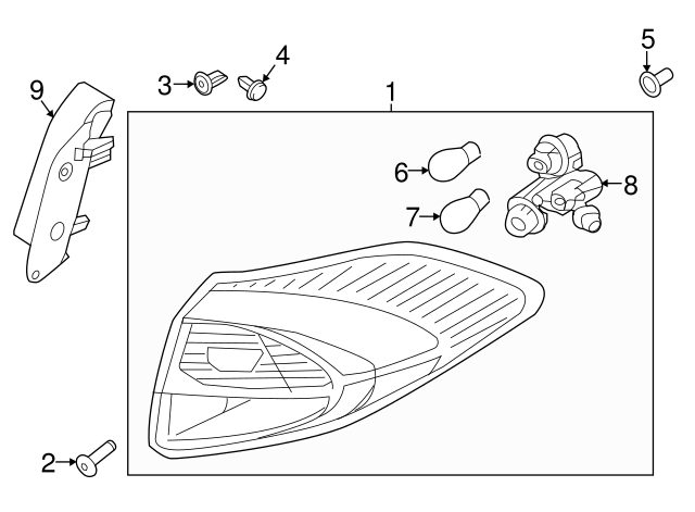 92480-D3550 - Tail Light Socket 2019-2021 Hyundai Tucson | AutoNation Parts