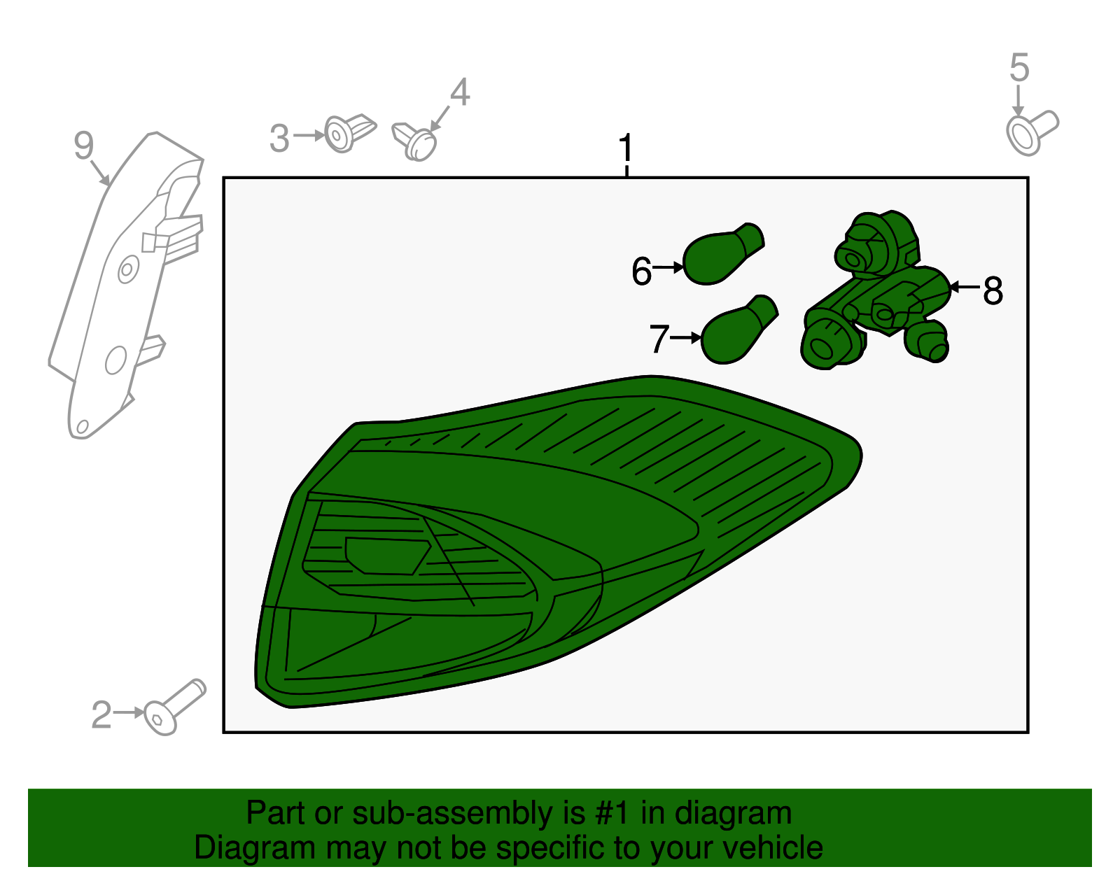 2016-2018 Hyundai Tucson Tail Lamp Assembly 92401-D3010 | Hyundai ...