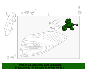 92480-D3550 - Tail Light Socket 2019-2021 Hyundai Tucson | AutoNation Parts