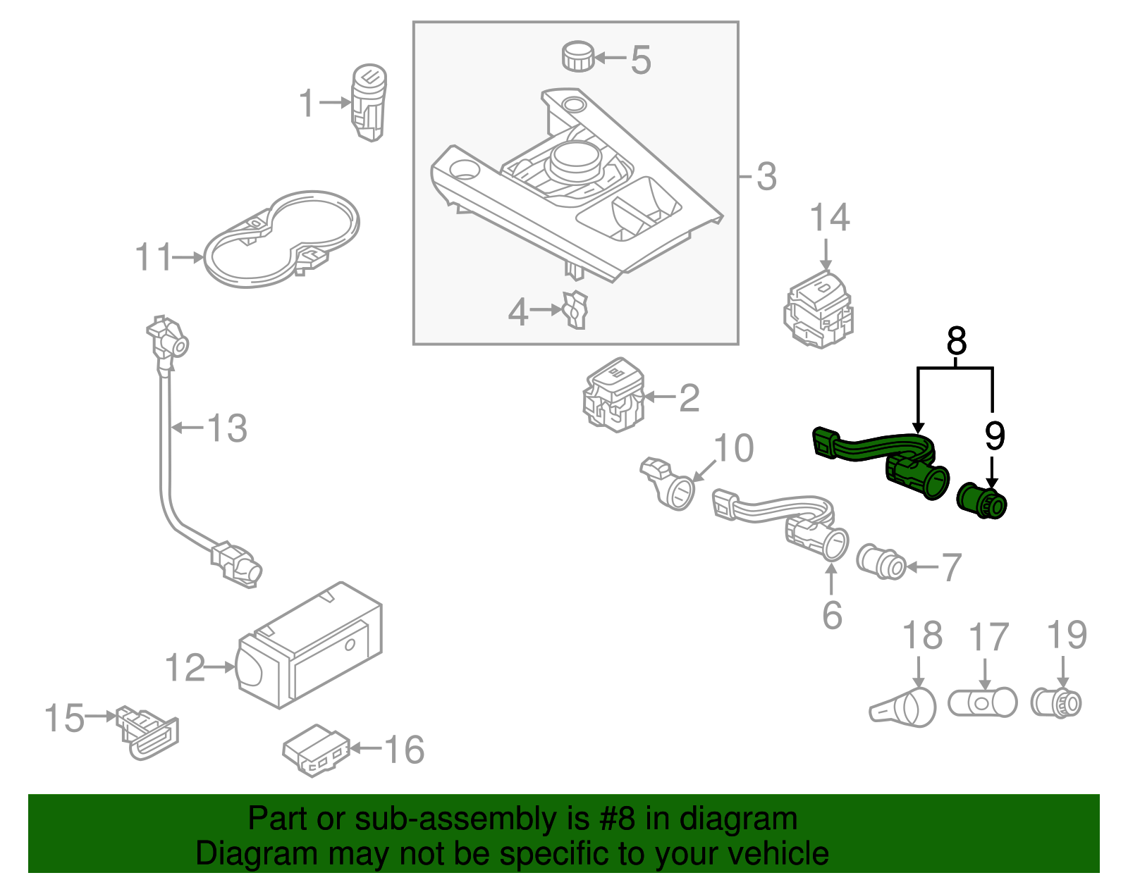 4M0-919-309-C - Lighter Assembly 2017-2019 Audi | Audi OEM Parts