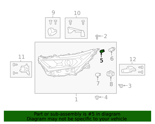 2013-2023 Toyota Marker Lamp Bulb 90981-11064 | Toyota Parts