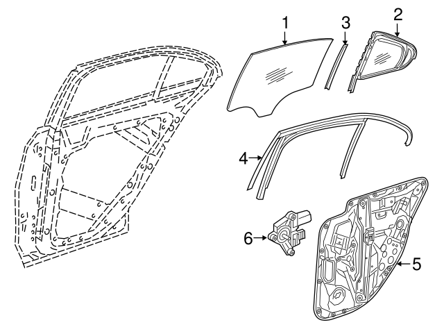 2015-2021 Mercedes-Benz Window Channel 205-735-53-00 | AutoNationParts.com