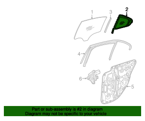 2015-2021 Mercedes-Benz Fixed Glass 205-730-05-55 | MB OEM Parts