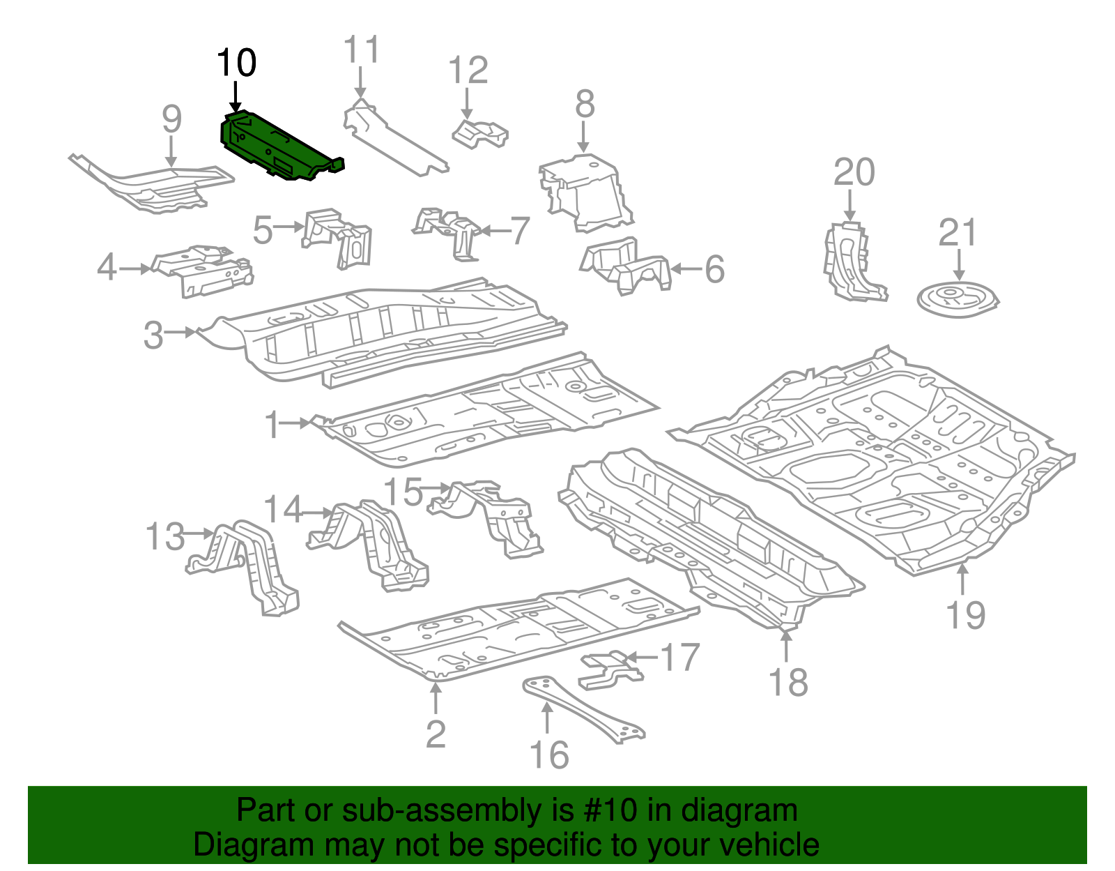 2008-2018 Toyota 2008-2018 Toyota - Front Cross-Member 57052-12010 ...