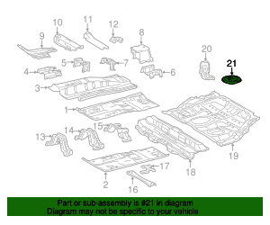 58325-47040 - Hole Cover 2012-2017 Toyota Prius V | Longo Toyota Parts