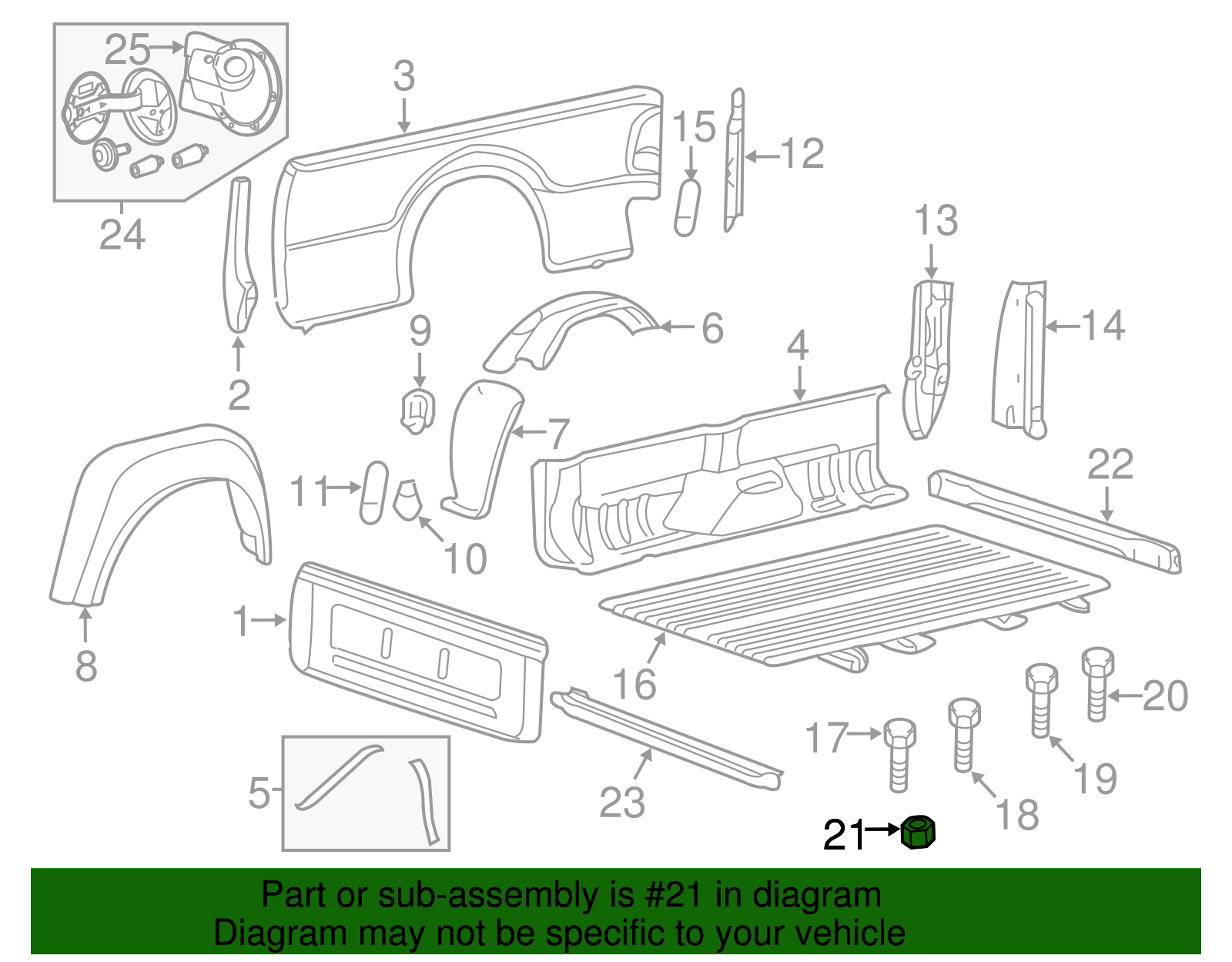 1999-2016 Ford | Mount Bolt Nut | W708770-S436 | Walls' Ford Parts