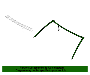 51-76-7-279-772 - Sealing A-pillar 2014-2020 BMW | AutoNationParts.com