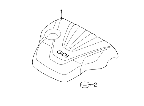 Engine Appearance Cover for 2012 Kia Rio | Kia.Parts Store