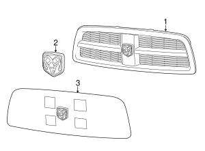 2013-2018 Ram Grille 68148144AA | Mopar Parts Canada