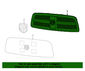 2013-2014 Ram 2500 3500 4500 5500 Front Honeycomb Grille WITH Emblem ...