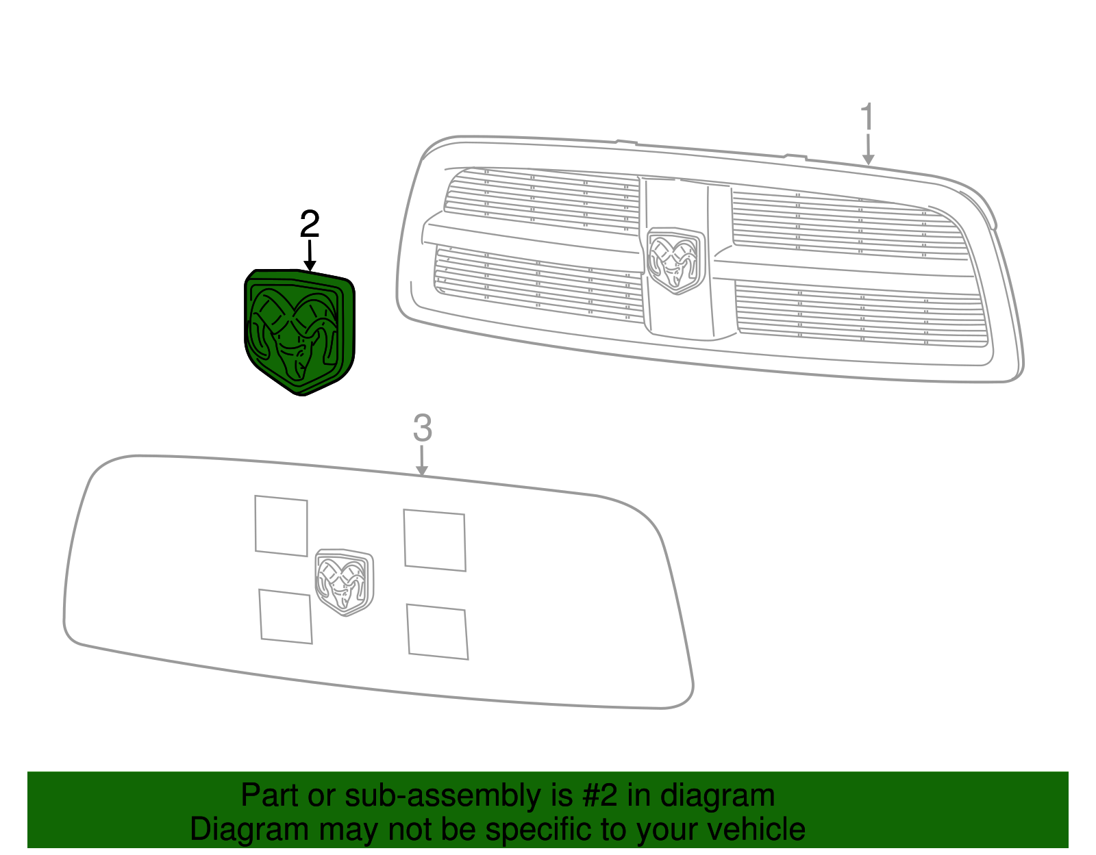 2013-2024 Ram Medallion 68140322AA | Mopar Parts Canada