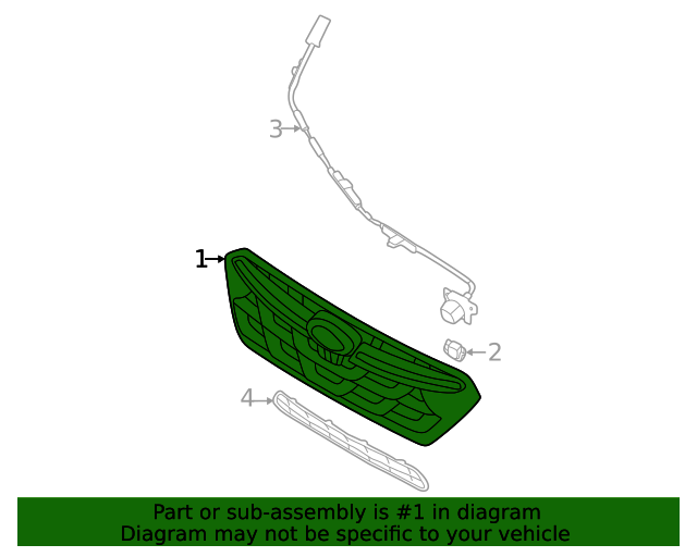 2021-2023 Subaru Crosstrek Grille 91121FL501 | AutoNationParts.com
