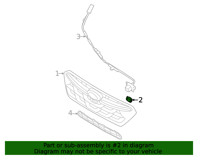 2021 Subaru Crosstrek Upper Grille Hole Cover 91122FL210 | QuirkParts