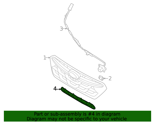 2021-2023 Subaru Crosstrek Lower Grille 57731FL970 | Subaru Parts Store