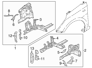 Genuine Front Reinforced for 2018-2022 Hyundai Accent | Part# 64579 ...