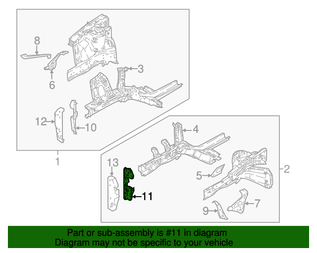 64636-H8000 - Extension Panel - 2018-2022 Hyundai Accent | hyundaiparts