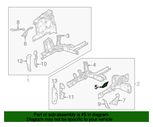 2018-2022 Hyundai Accent Front Reinforced 64579-H5000 | Hyundai Parts ...