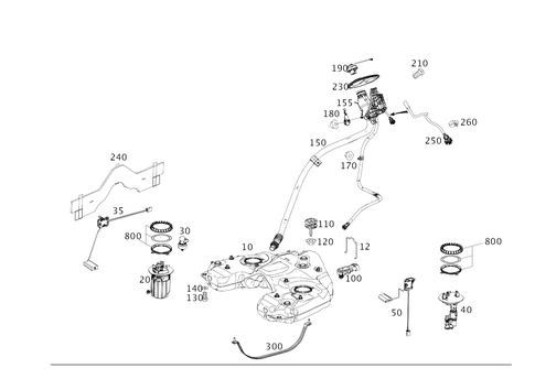 Fuel Tank with Detachable Parts for 2018 Mercedes-Benz GLE63 AMG S ...