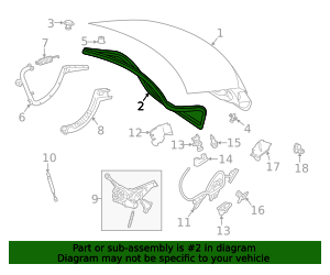 2021-2024 Mercedes-Benz Weatherstrip 223-750-20-00 | AutoNationParts.com