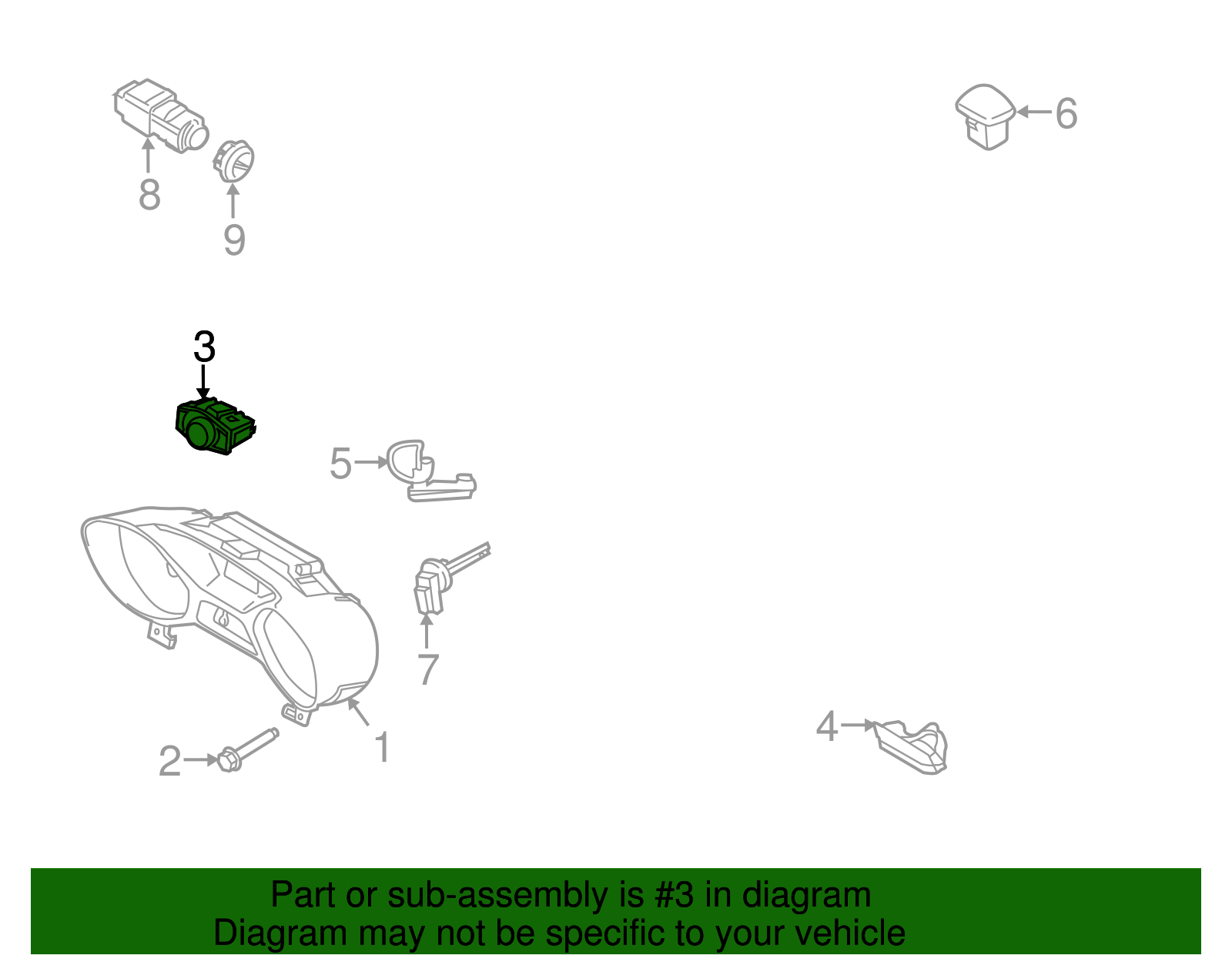 SW-7628 - Motorcraft™ Headlamp Switch 2013-2016 Ford Escape | Big 3 ...