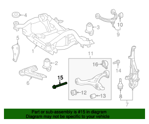 Suspension Control Arm Bolt - Part #000-333-07-71 | Mercedes Parts Center