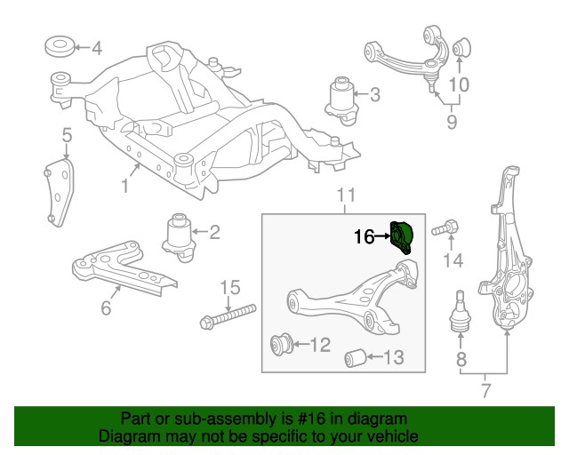 2012-2019 Mercedes-Benz Carrier Bushing 166-330-02-43 | MB OEM Parts