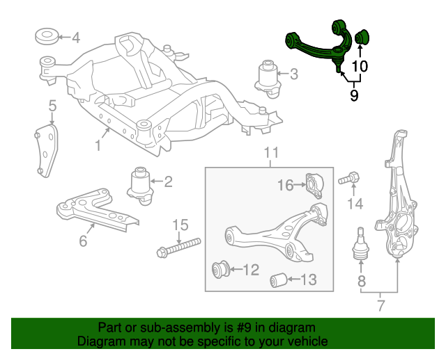 166-330-18-07 - Upper Control Arm 2012-2019 Mercedes-Benz | Mercedes ...