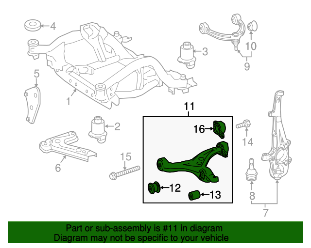 166-330-02-07 - Lower Control Arm 2012-2019 Mercedes-Benz | Mercedes ...