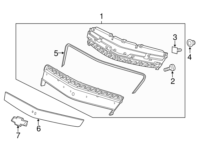2012-2015 Chevrolet Captiva Sport Grille Assembly 20789497 | GM Parts ...