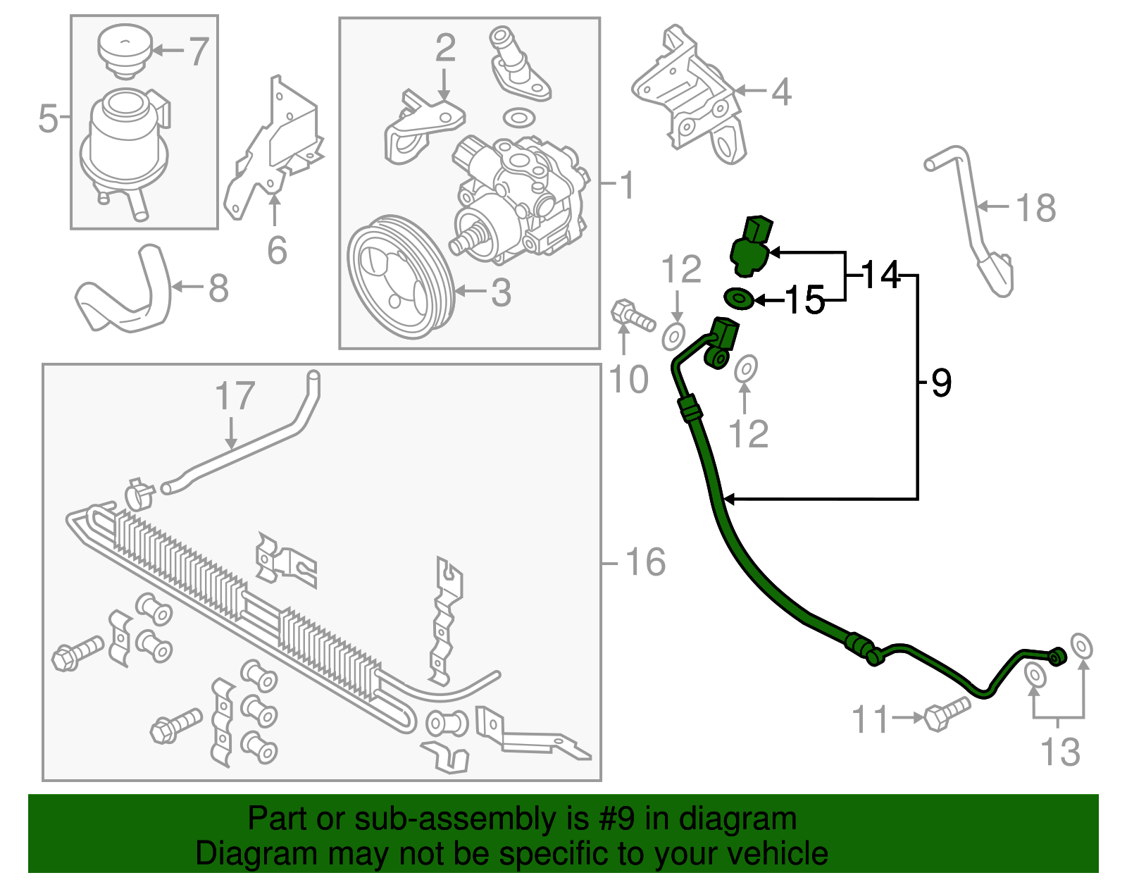 2017-2024 Nissan Armada Pressure Hose 49720-1LA1D | Melloy Nissan Parts