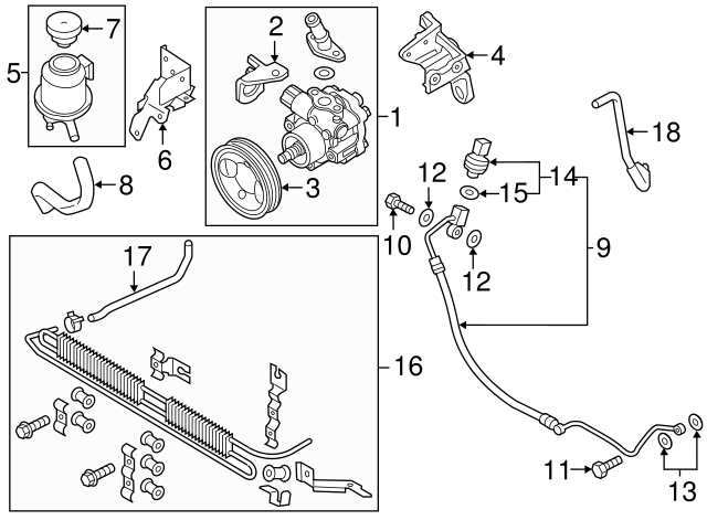 2017-2020 Nissan Armada Power Steering Pump 49110-1LA0B | TascaParts.com