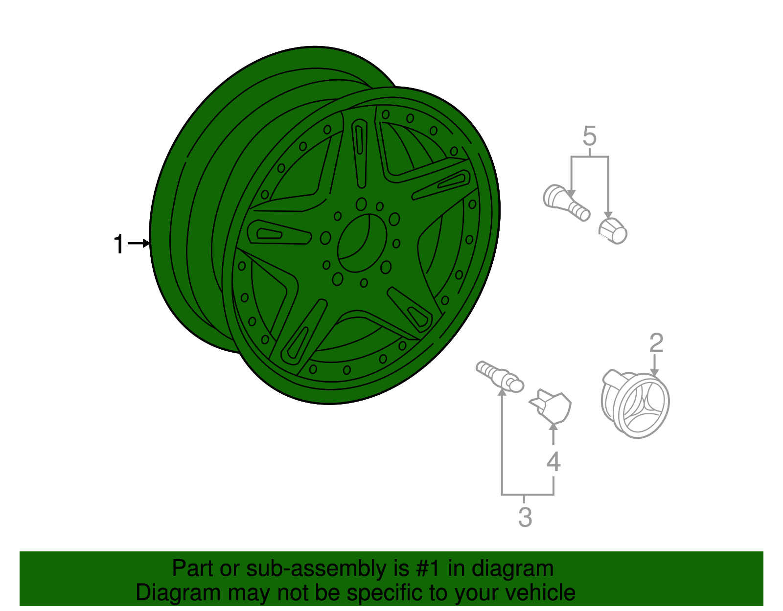 2002-2024 Mercedes-Benz 5-Spoke Wheel Axle 6-6-47-0598 | Retail ...