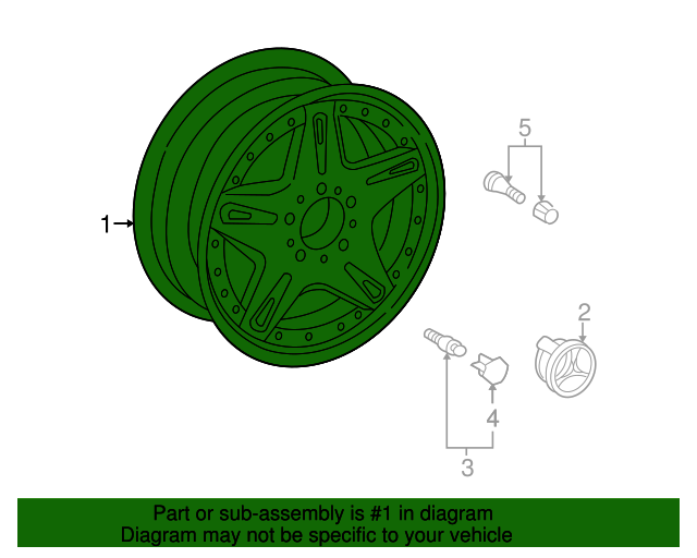 6-6-47-0598 - Wheel Alloy 7.5x18 2002-2023 Mercedes-Benz | Mercedes ...