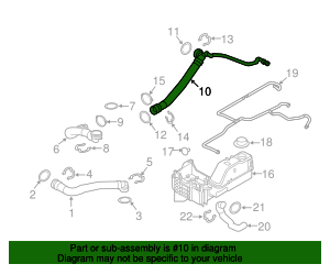 Ford Dealership 2011-2016 Ford Connector Hose BC3Z-8286-B | Ford Parts ...