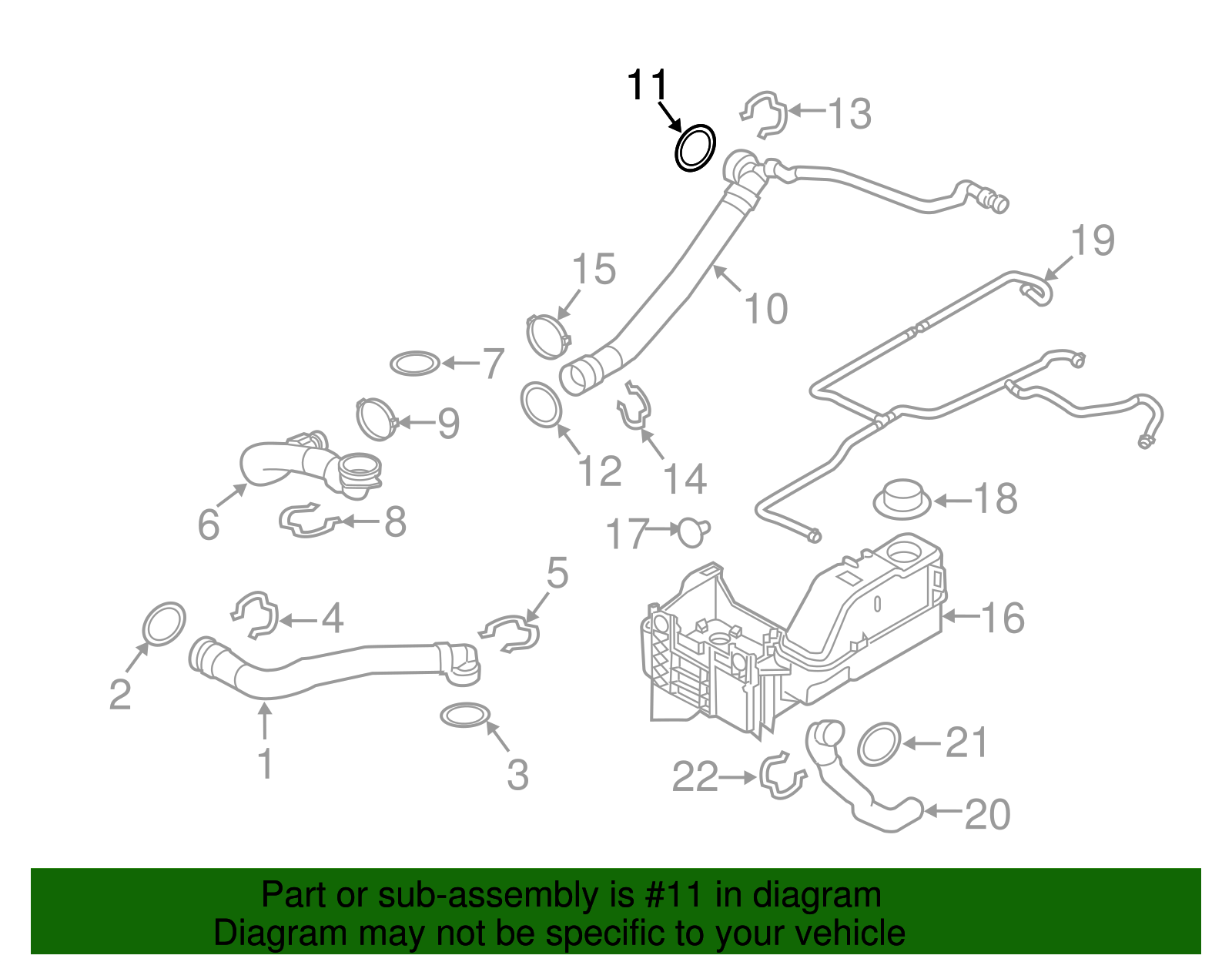 2011-2024 Ford Motorcraft™ Radiator Coolant Hose Seal RTS-1069 | OEM ...