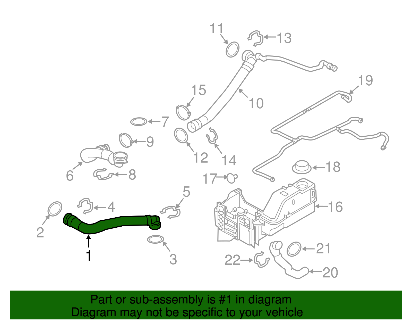 BC3Z-8260-F - Upper Hose 2011-2016 Ford | Ford Parts Direct