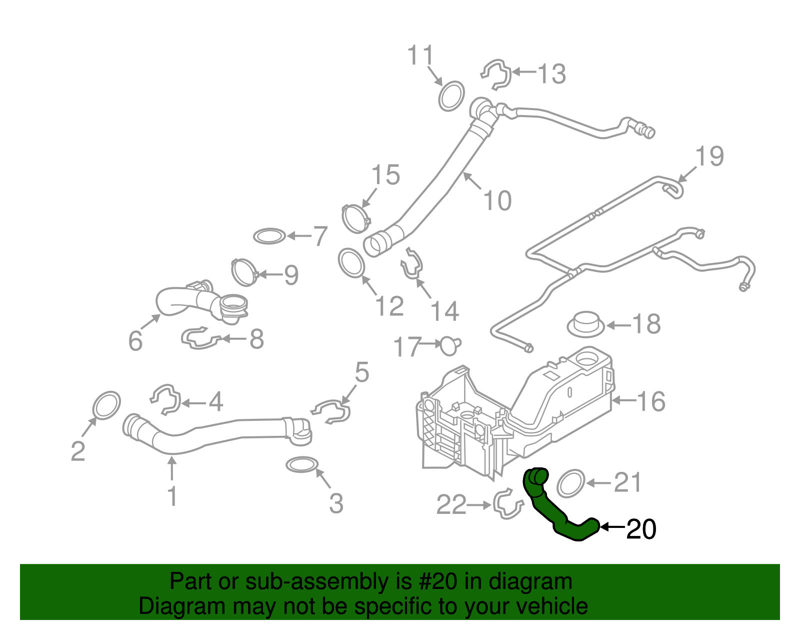 2011-2016 Ford Reservoir Hose BC3Z-8C633-B | Ford OEM Parts Outlet