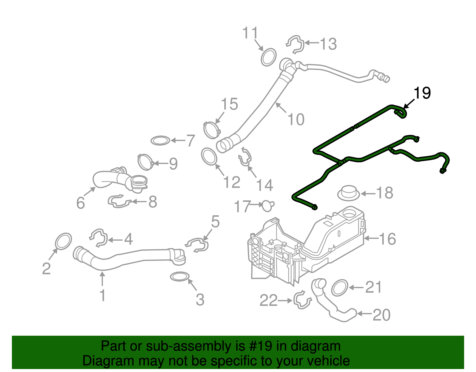 BC3Z-8075-H - Overflow Hose 2011-2014 Ford | AutoNation Parts