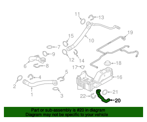 2015-2016 Ford Overflow Hose fc3z8075a | TascaParts.com