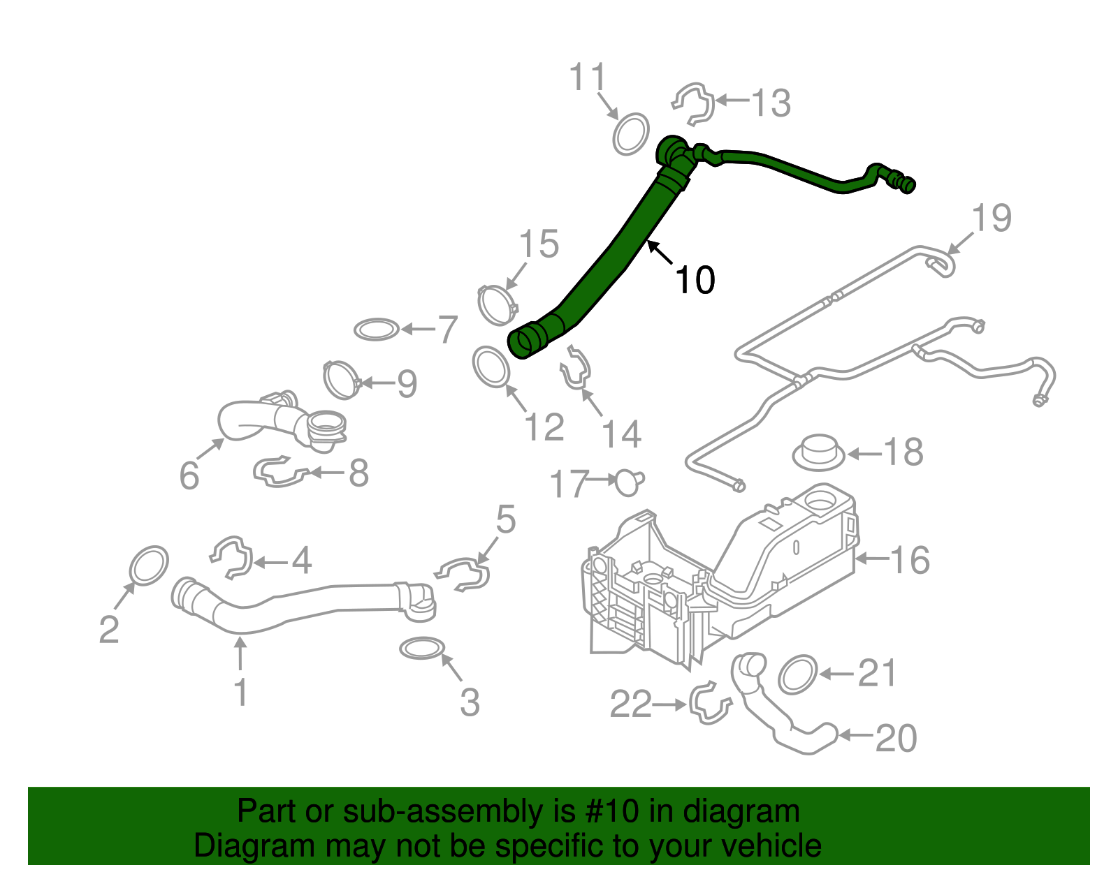 BC3Z-8286-B - Connector Hose 2011-2016 Ford | Ford Parts Direct