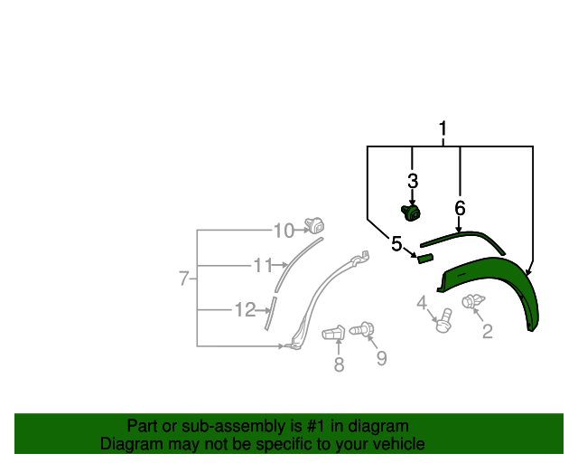 2015-2021 Lexus Fender Flare 75605-78010 | AutoNationParts.com
