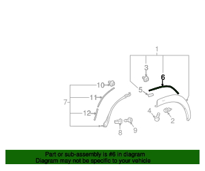 75688-78010 - Wheel Opening Molding Protector - 2015-2021 Lexus ...
