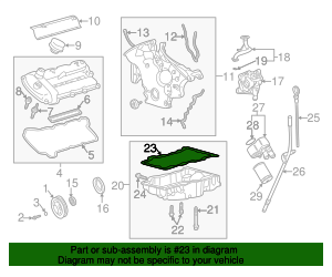 2000-2008 Jaguar Engine Oil Pan Gasket C2S43270 | AutoNationParts.com