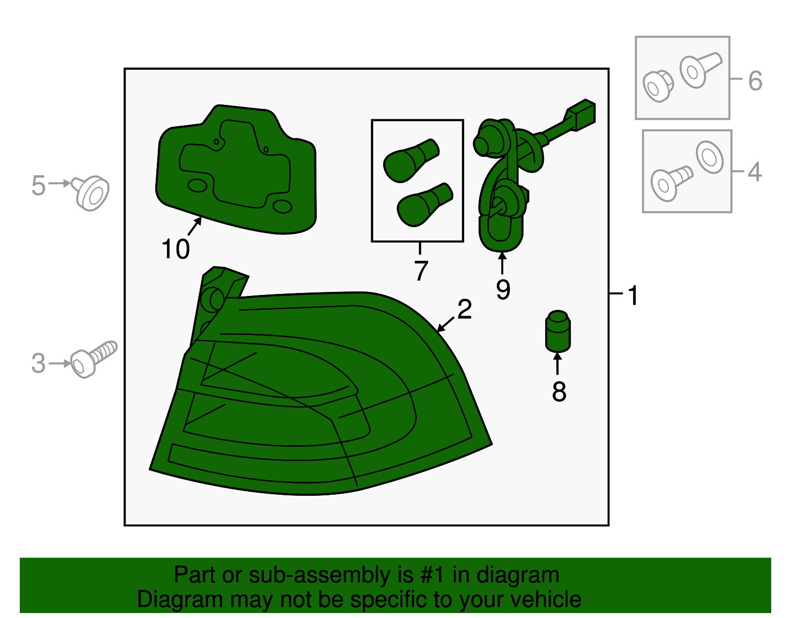 2012-2017 Kia Rio Tail Lamp Assembly 92402-1W000 | Retail Performance ...