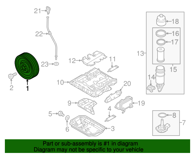 2011-2015 Volkswagen Touareg Vibration Damper 06E-105-251-F | VW Direct ...